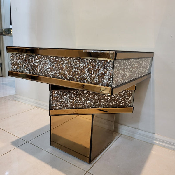 Square Diamond Crushed Side Table | Coffee Tables | RBM Classic Home