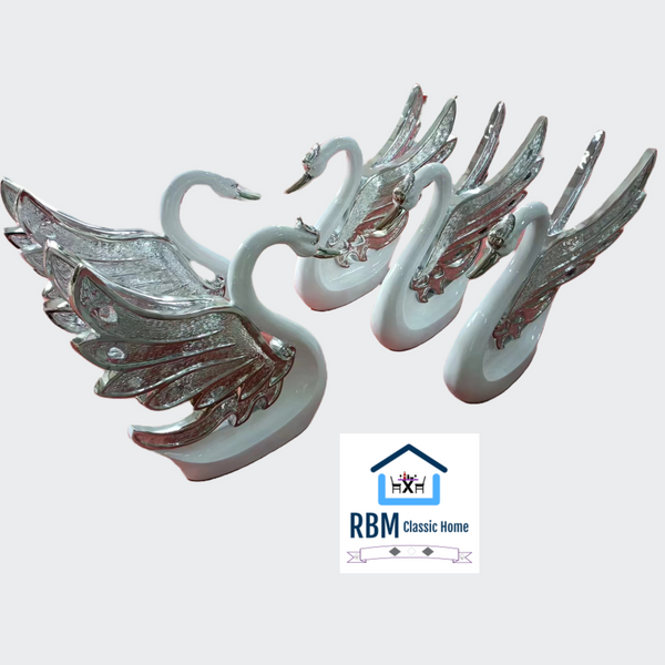 Double Wing Decorative Swans set | Home Decorations | RBM Classic Home